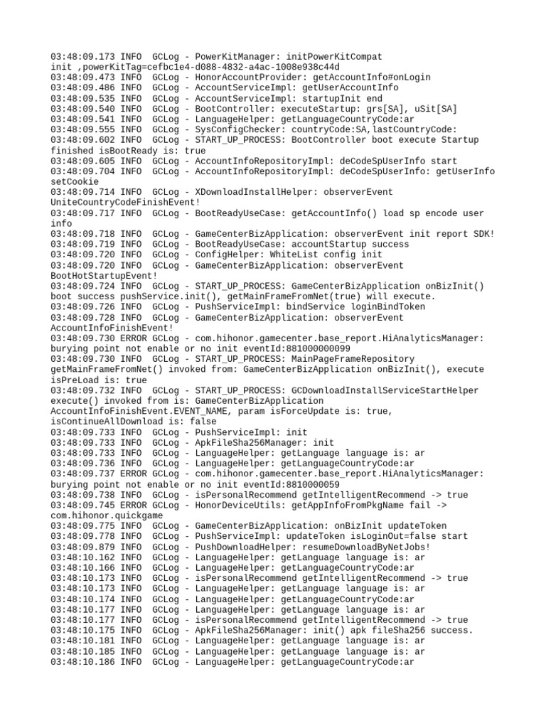 GameCenter Startup Log Analysis | PDF | Hypertext Transfer Protocol | Communications Protocols