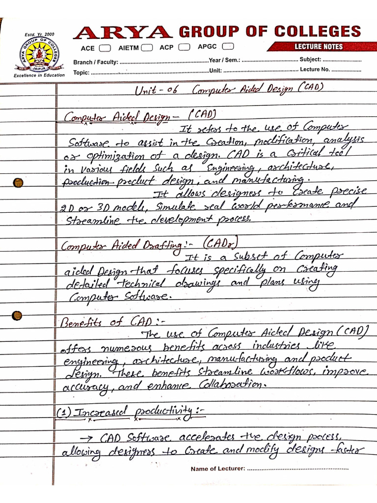 Subject - EMDUnit - 06 (As Per RTU Syllabus) | PDF