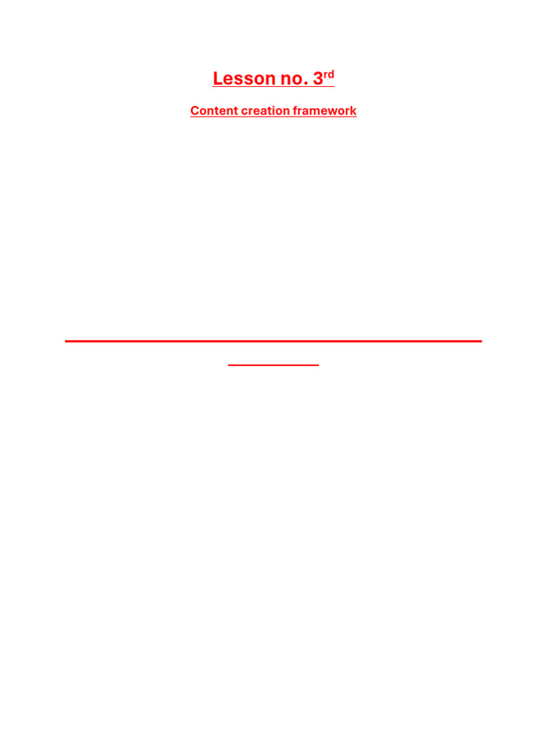 Content Creation Framework | PDF | Customer Relationship Management | Digital Marketing