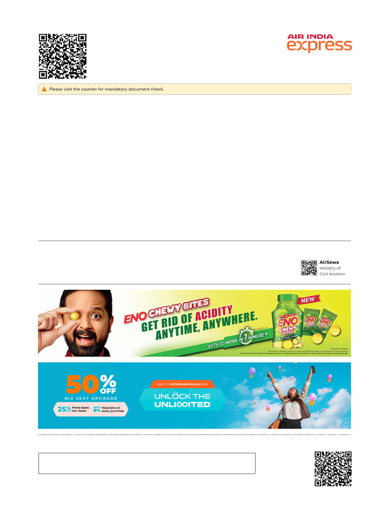 Boarding Pass (BLR-AUH) | PDF