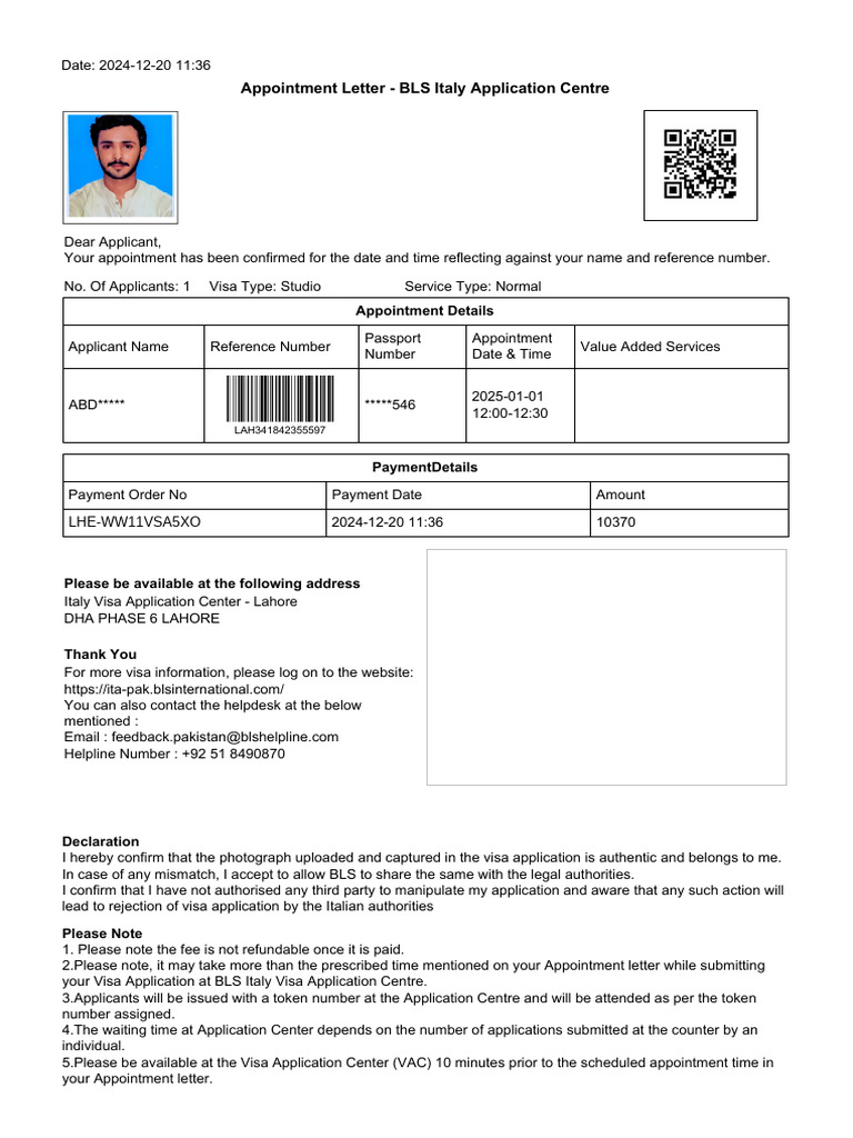 AppointmentLetter | PDF | Travel Visa