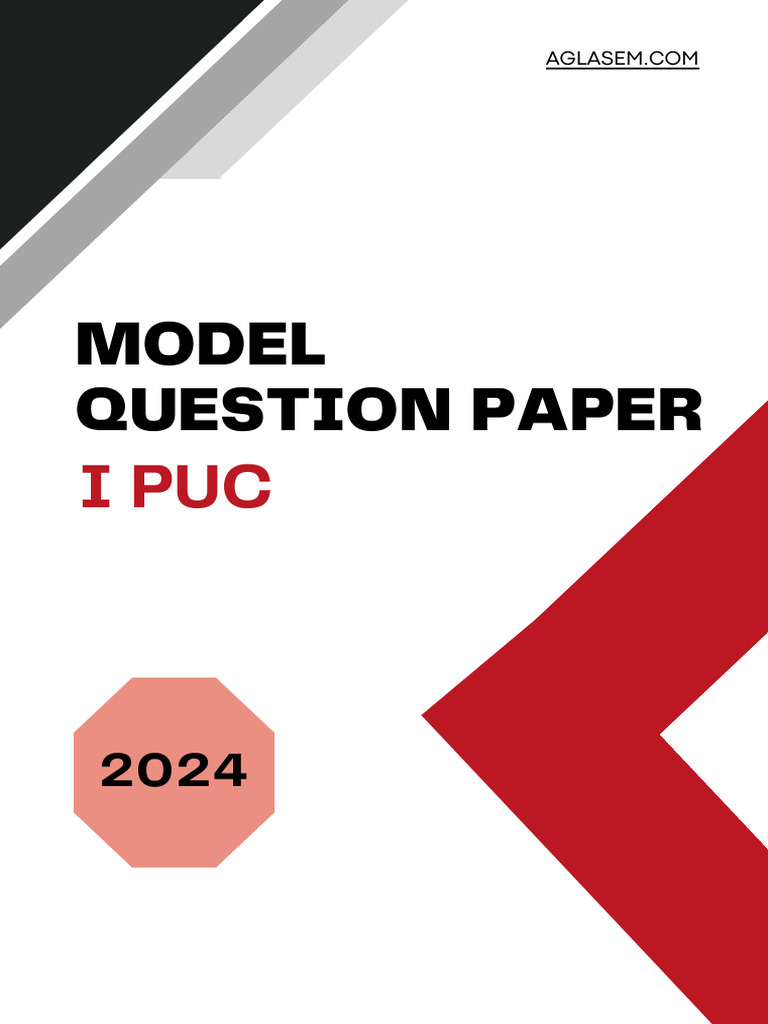 Model Question Paper: I Puc | PDF