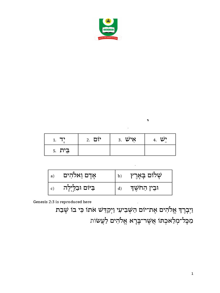 Hebrew Grammar Exam Questions 2019 | PDF | Linguistics | Languages Of ...