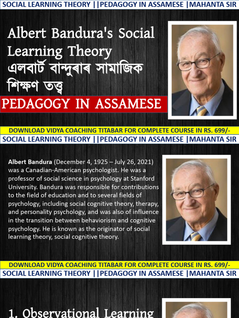 BANDURA'S THEORY | PDF | Self Efficacy | Learning Theory (Education)