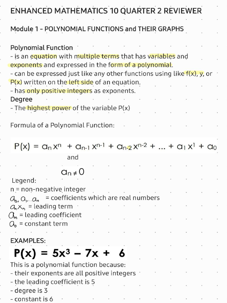 Math 10 Q2 Reviewer by Keem C Compressed | PDF