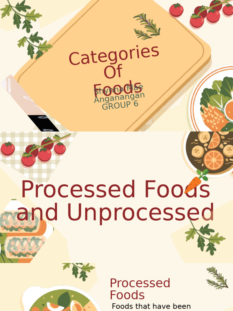 Processed vs. Unprocessed Foods Guide | PDF