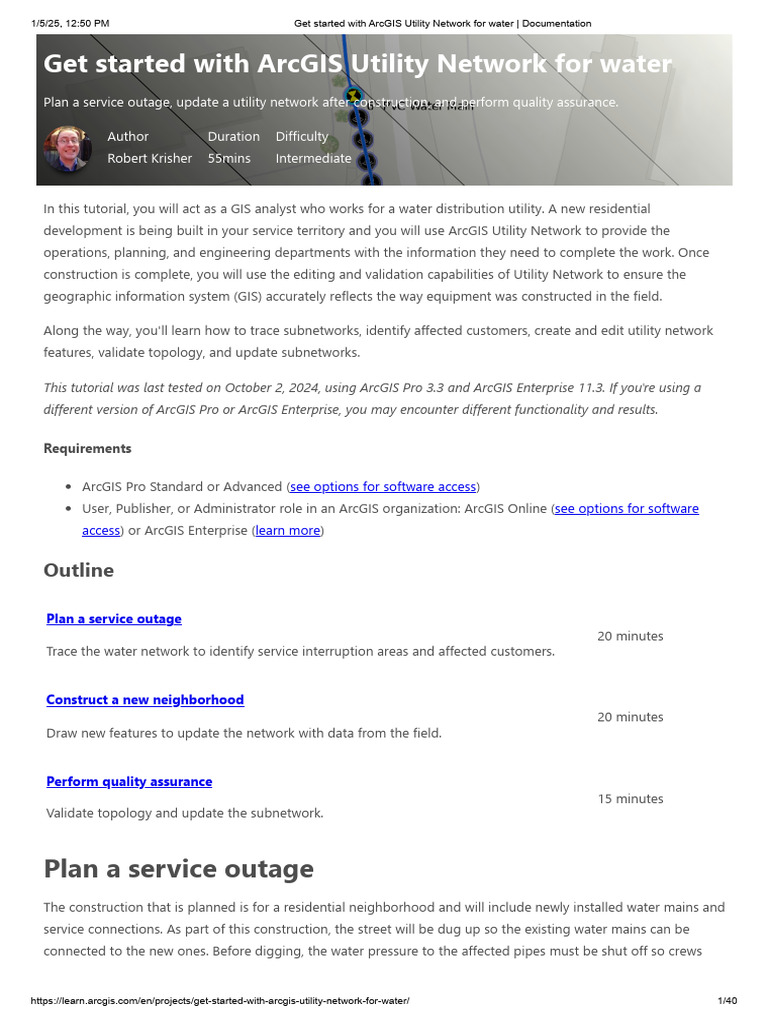 ArcGIS Utility Network for Water | PDF | Arc Gis | Esri