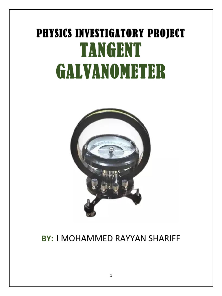 Physics Investigatory Project Final Final[1] Rayyan Hahahahaha | PDF | Earth's Magnetic Field ...