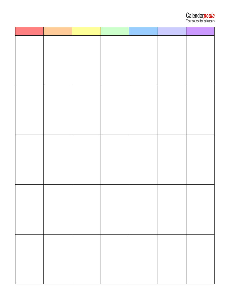 Monthly Planner Landscape in Color | PDF
