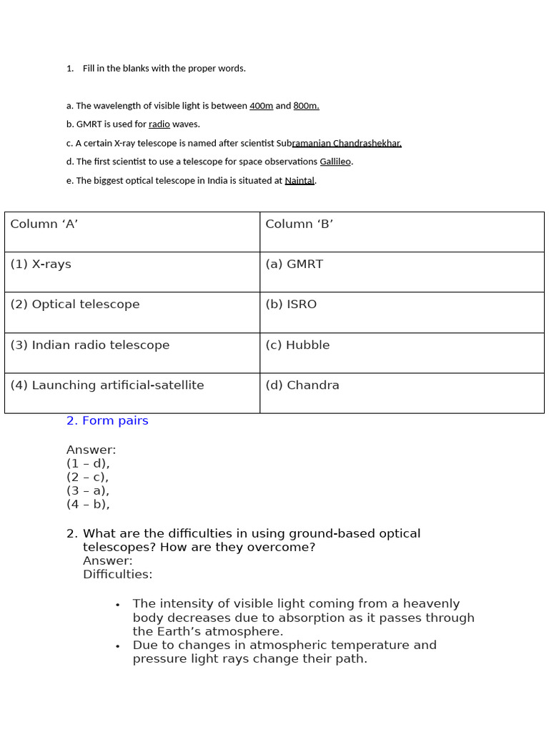 L-18 Telescope Science Notes | PDF | Telescope | Mirror
