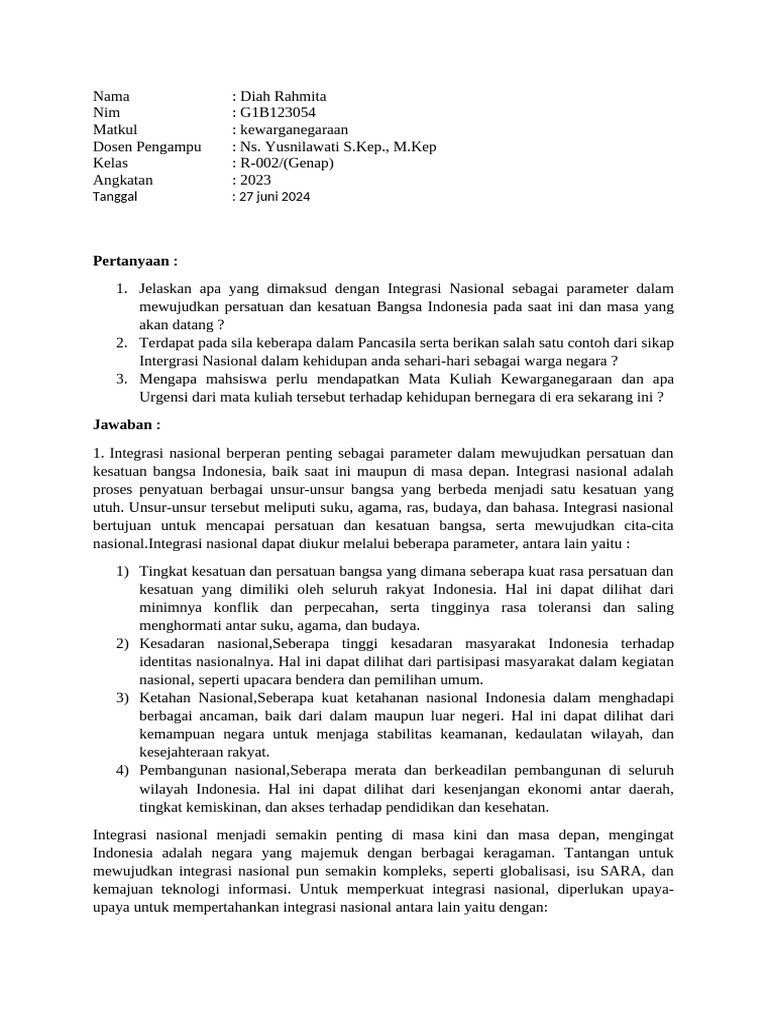 soal Mk KWN th 2024 | PDF