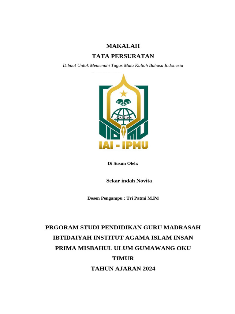 Tata Persuratan: Sejarah dan Fungsi Surat | PDF