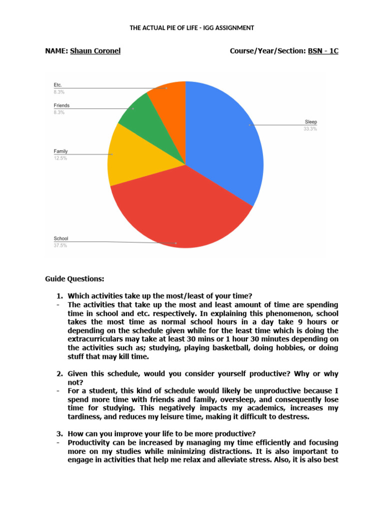 Actual+Pie+of+Life 3 | PDF
