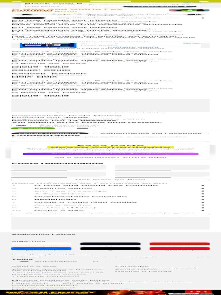 O Que Sua Glória Fez Comigo - Fernanda Brum | PDF | Facebook