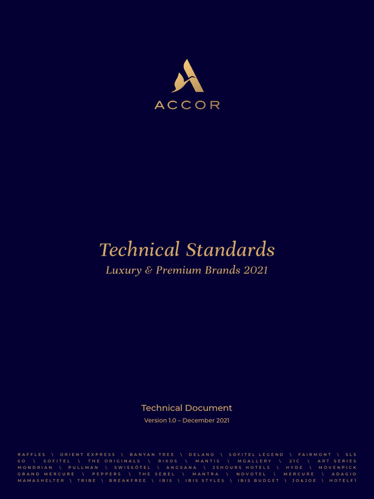 Accor Technical Standards 2021 Guide | PDF | Elevator | Humidity