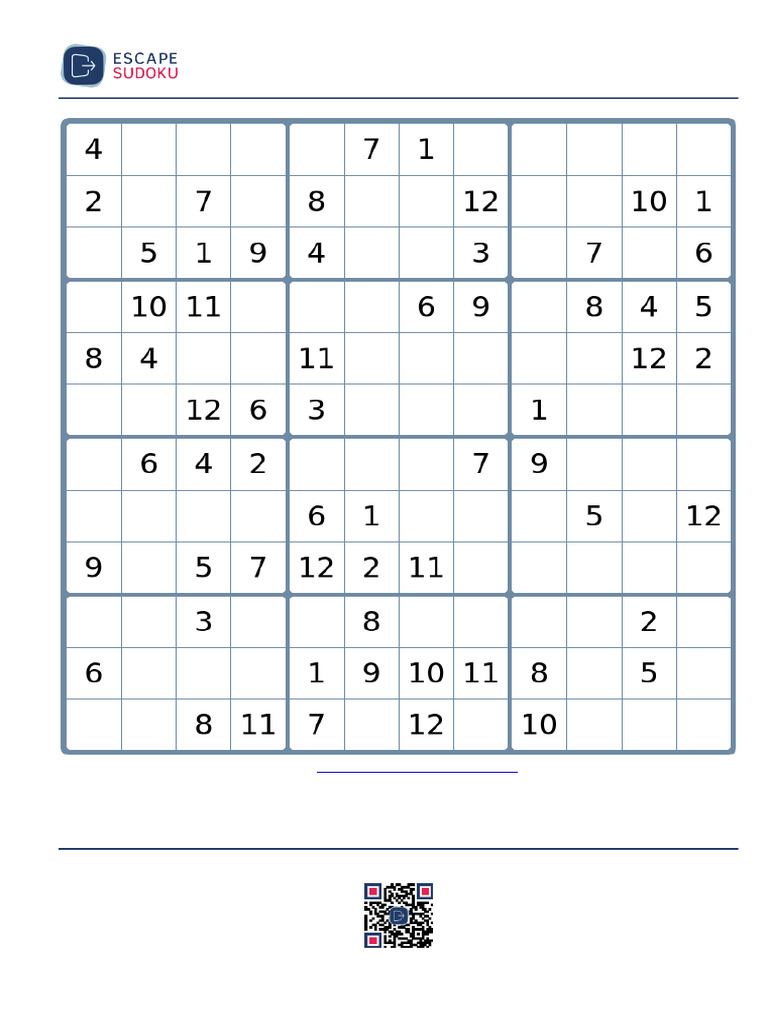 Classic 12x12 Sudoku Solutions | PDF
