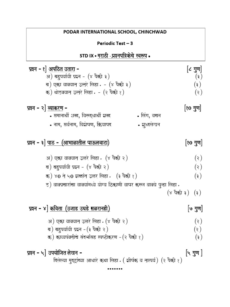 IX PT3 Paper Pattern | PDF