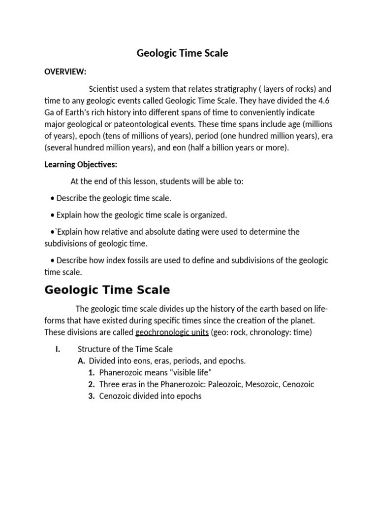 Lesson 6_Geologic Time Scale | PDF | Geologic Time Scale | Dinosaurs