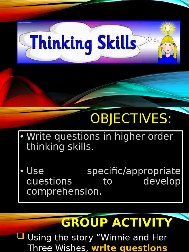 Thinking Skills Final | PDF | Reading Comprehension | Thought