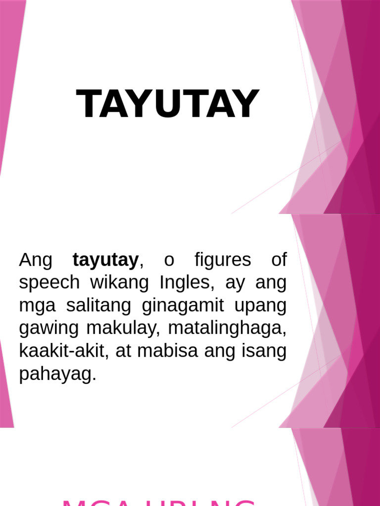 TAYUTAY (1) | PDF