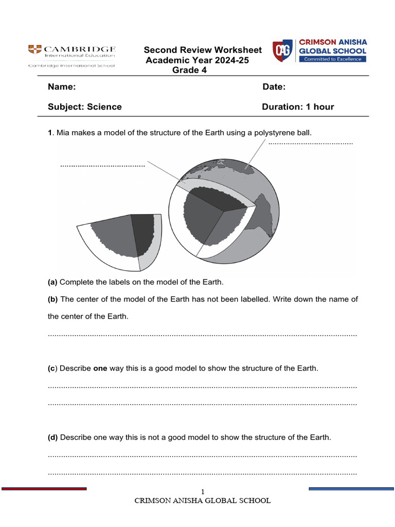 2nd review test G4 | PDF | Volcano | Structure Of The Earth