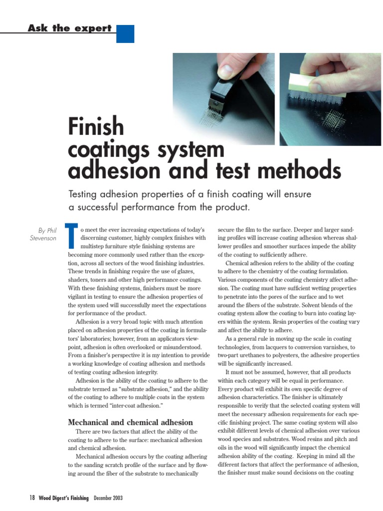 Adhesion Testing Wood | Adhesive | Adhesion