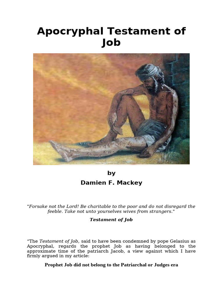 Apocryphal Testament of Job | PDF | Old Testament Books | Religious ...