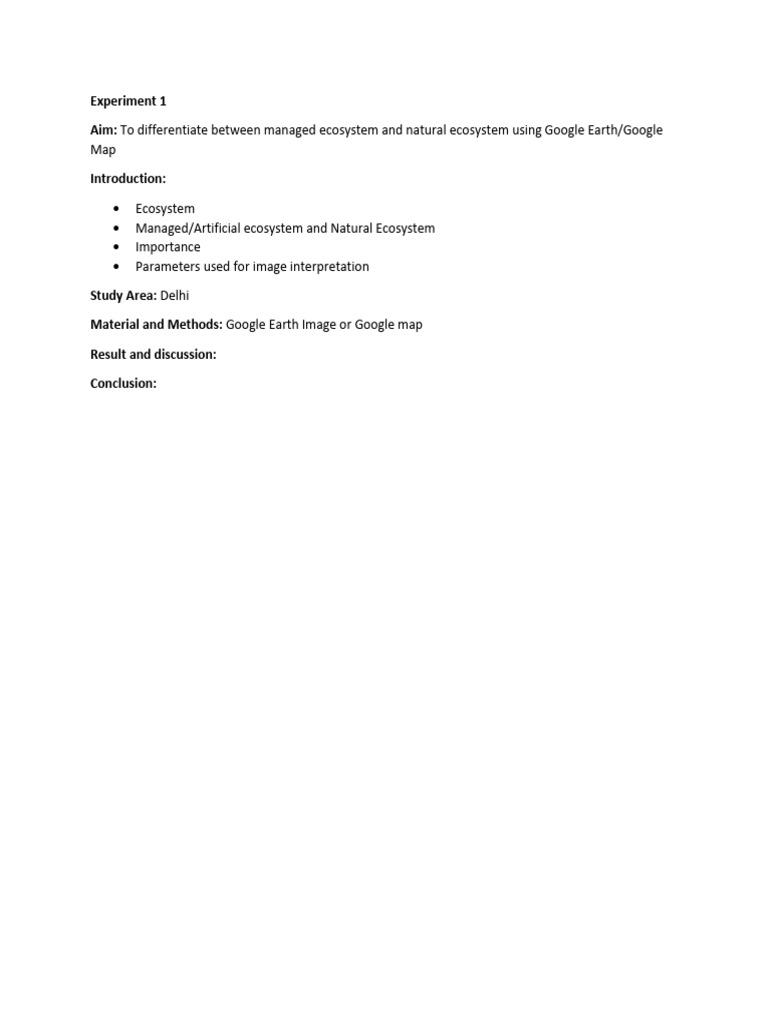 Managed and Natural Ecosystem | PDF