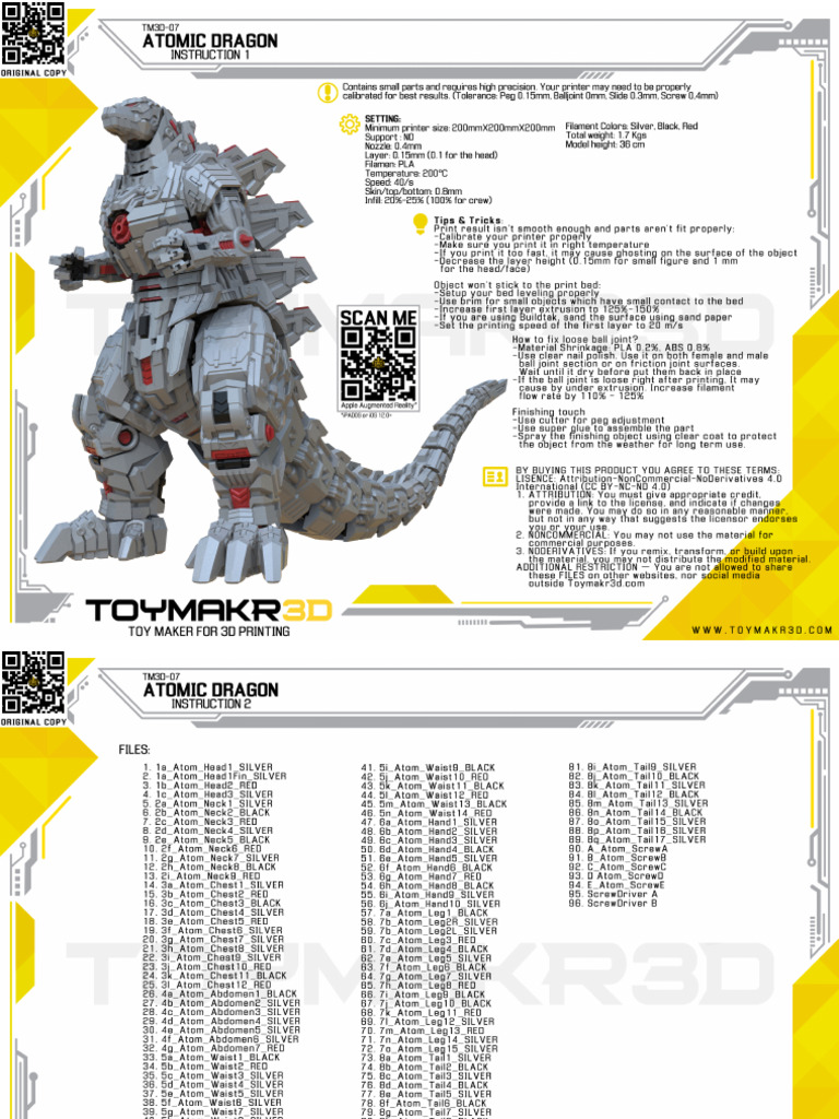 Atomic Dragon Instruction | PDF