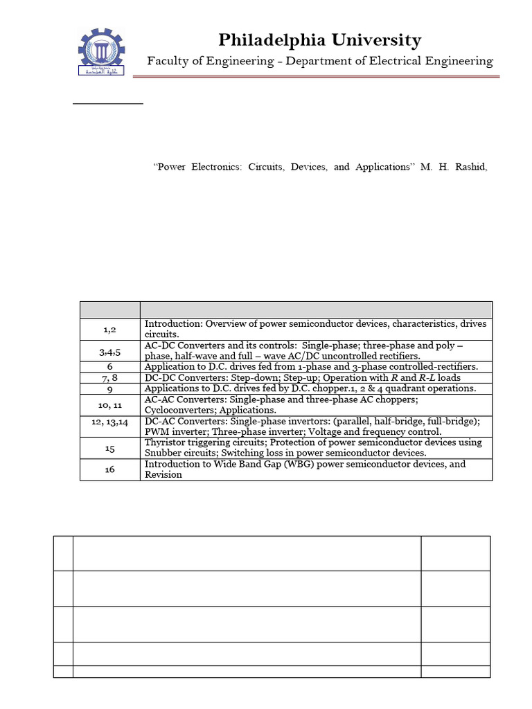 Philadelphia University: Faculty of Engineering - Department of ...