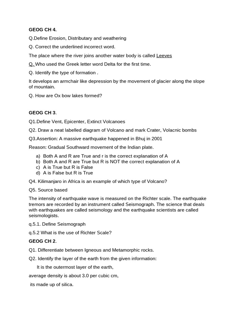half_yearly_SST[1] | PDF | Earthquakes | Seismology