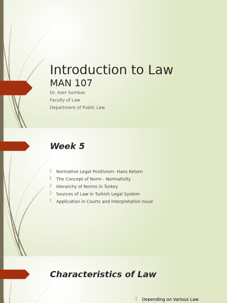 WEEK 5.PP (2) | PDF | Sources Of Law | Civil Law (Legal System)