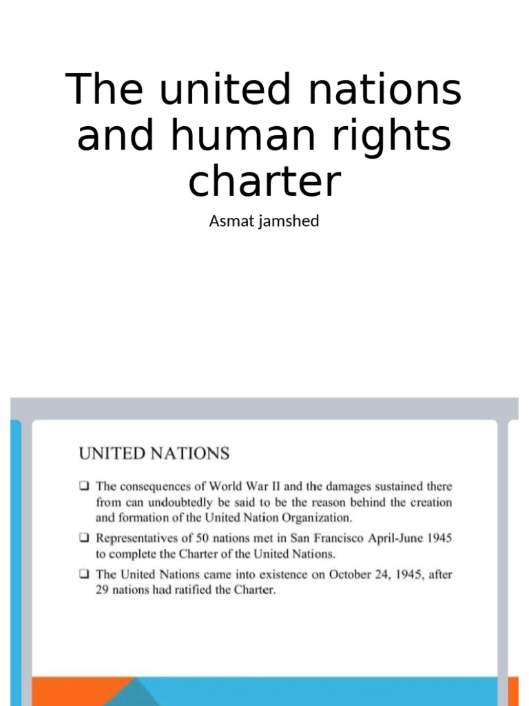 Week 14 The United Nations Charter | PDF
