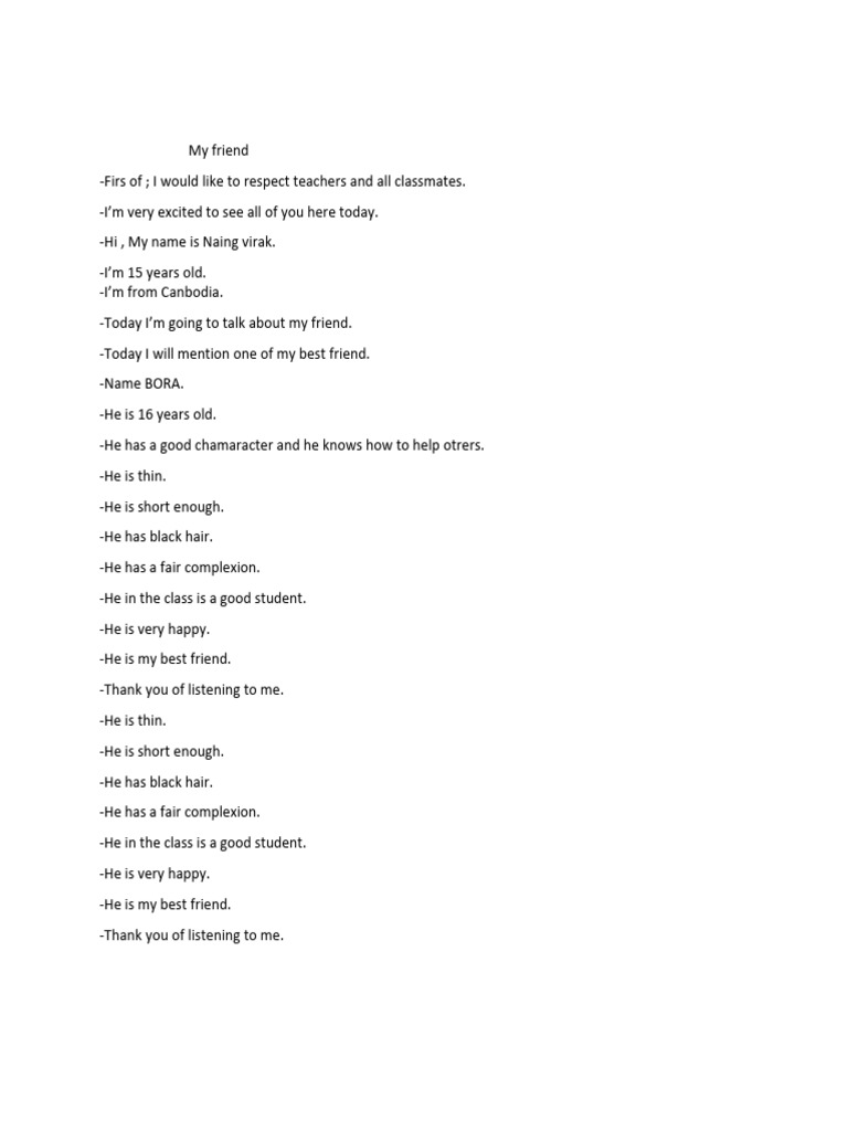 My Friend Pdf