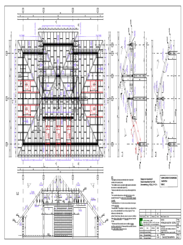 R12.1 - Plan Si Sectiuni Sarpanta | PDF