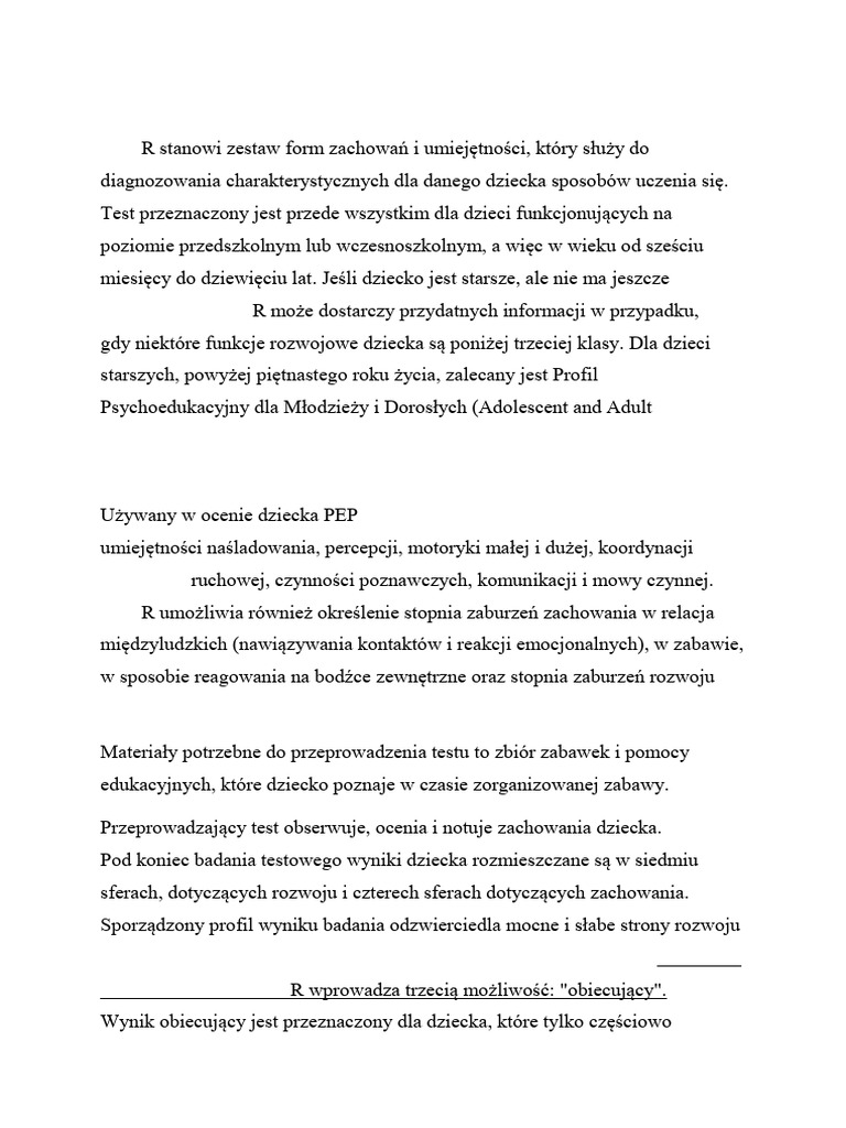 OPIS PEP - R Erica Shoplera | PDF