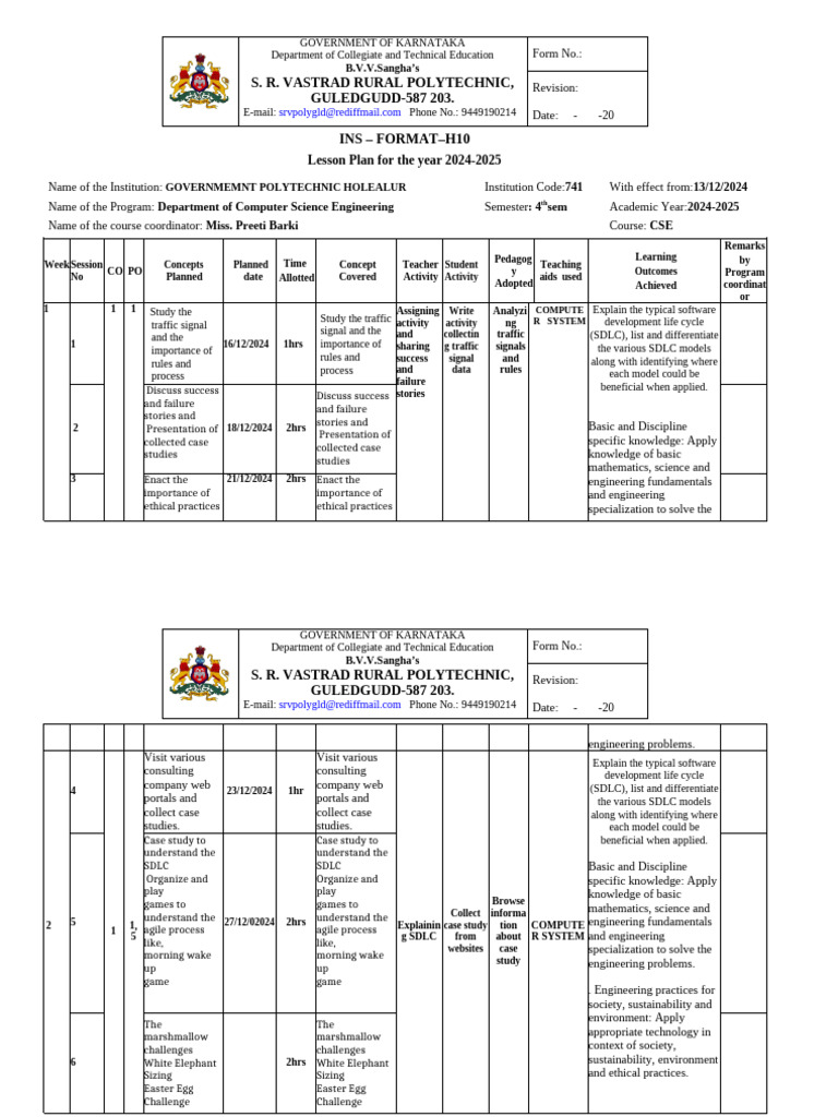 lesson plan SE | PDF | Engineering | Design
