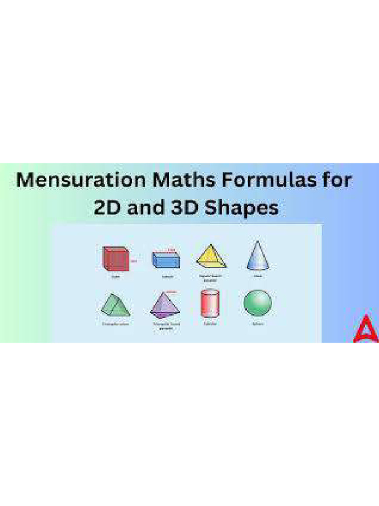 Mensuration 2D & 3D | PDF