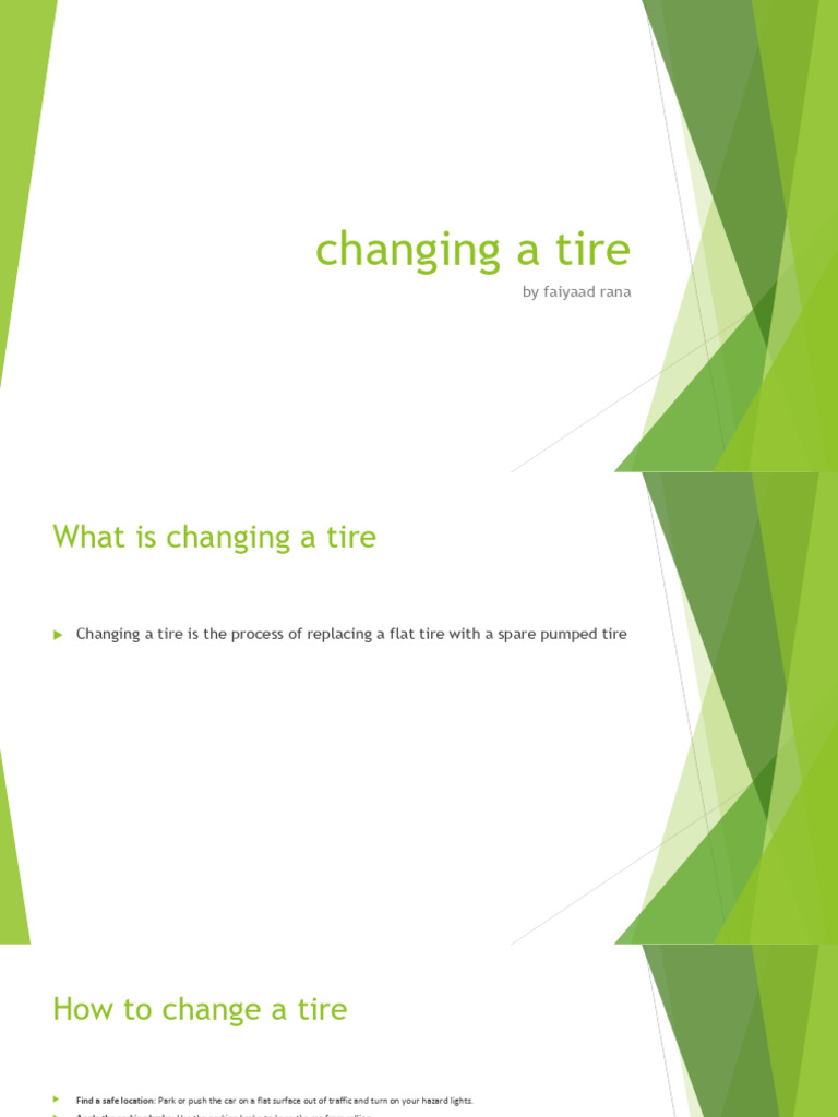 Changing Tire | PDF
