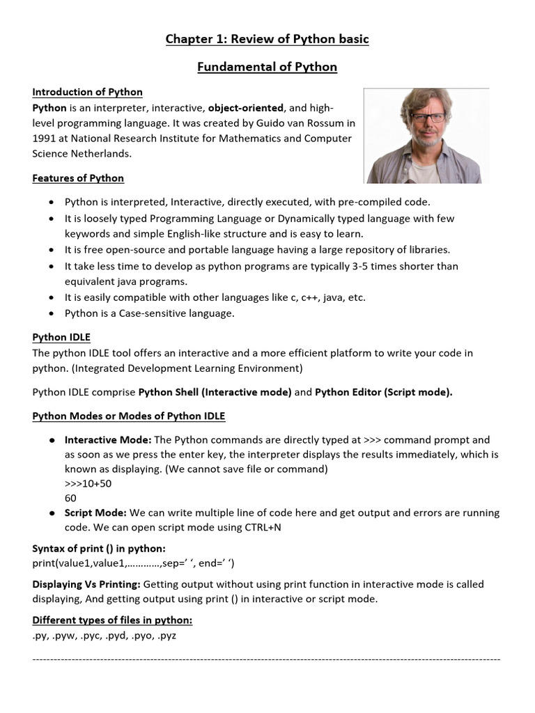 Class 12 Chapter 1 Pdf Python Programming Language Variable Computer Science 6414