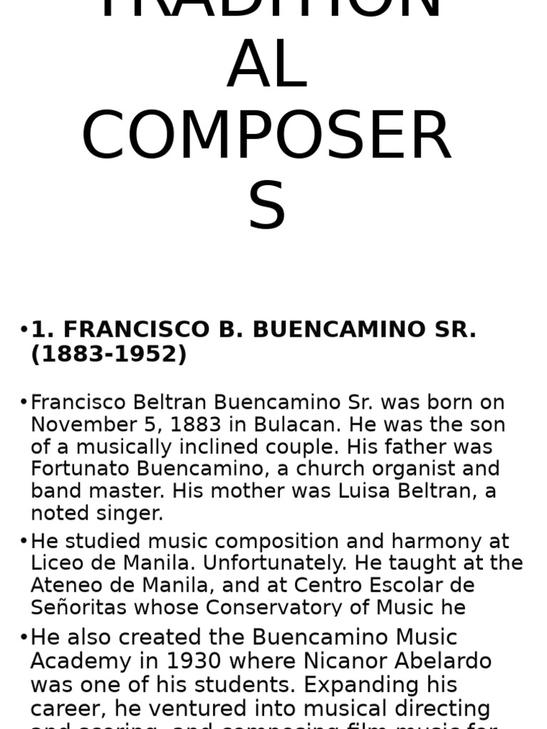 20th Century Traditional Composers | PDF | Classical Music | Performing ...