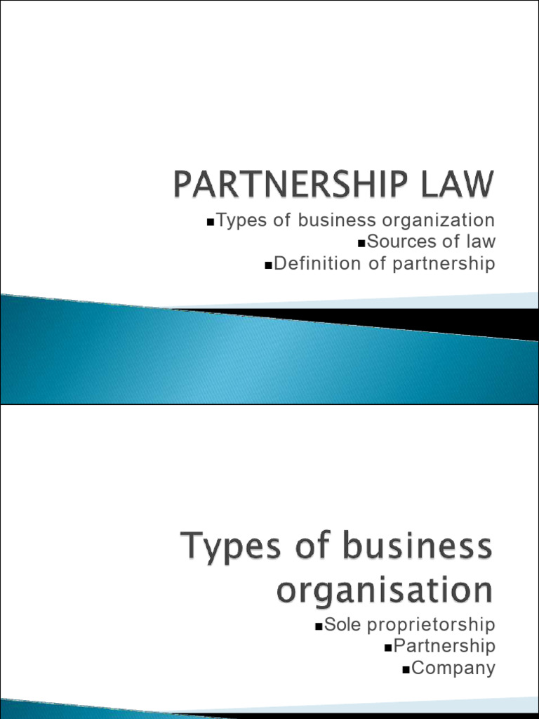 Definition Formation of Partnership Copy | PDF | Partnership | Business