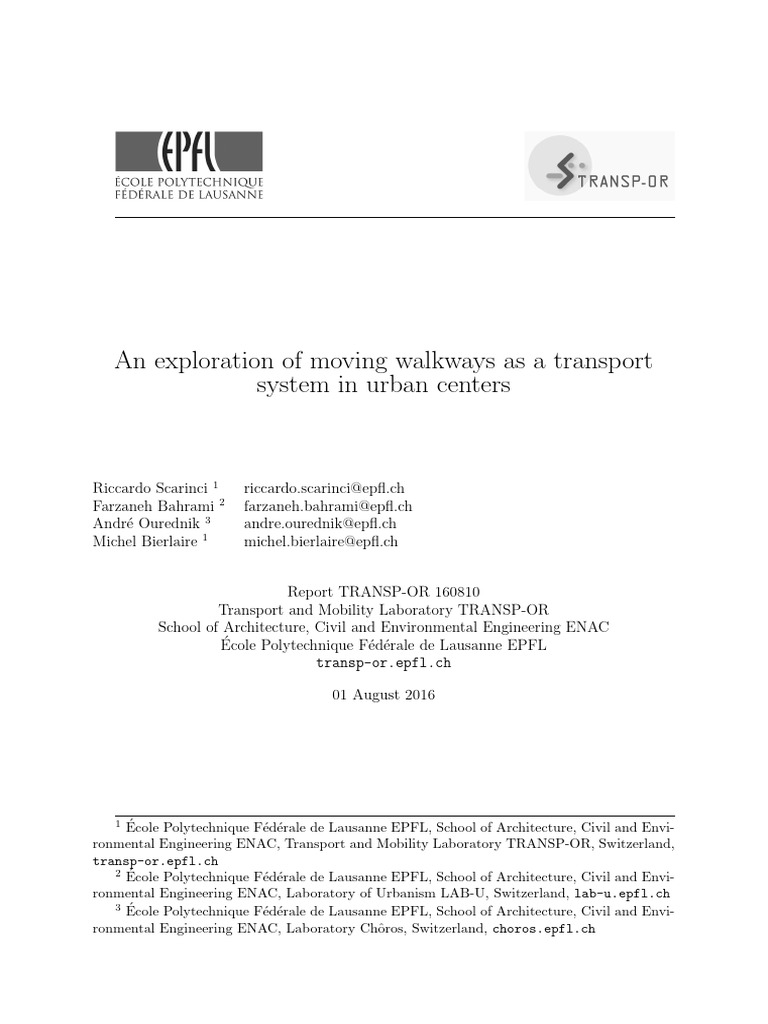 An Exploration of Moving Walkways As A T | PDF | Lane | Transport