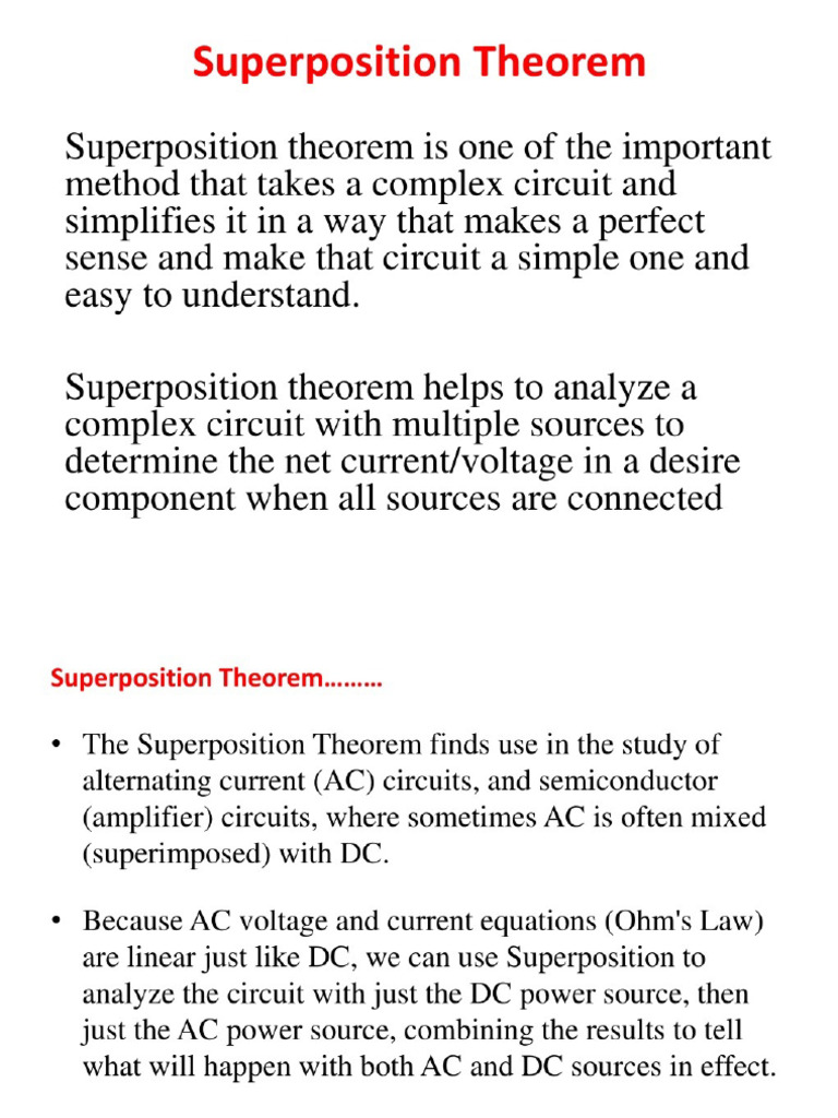 Superposition theorem | PDF