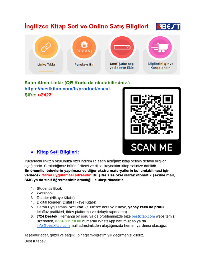2423 OSEAL Ingilizce Kitap Seti Brosuru | PDF