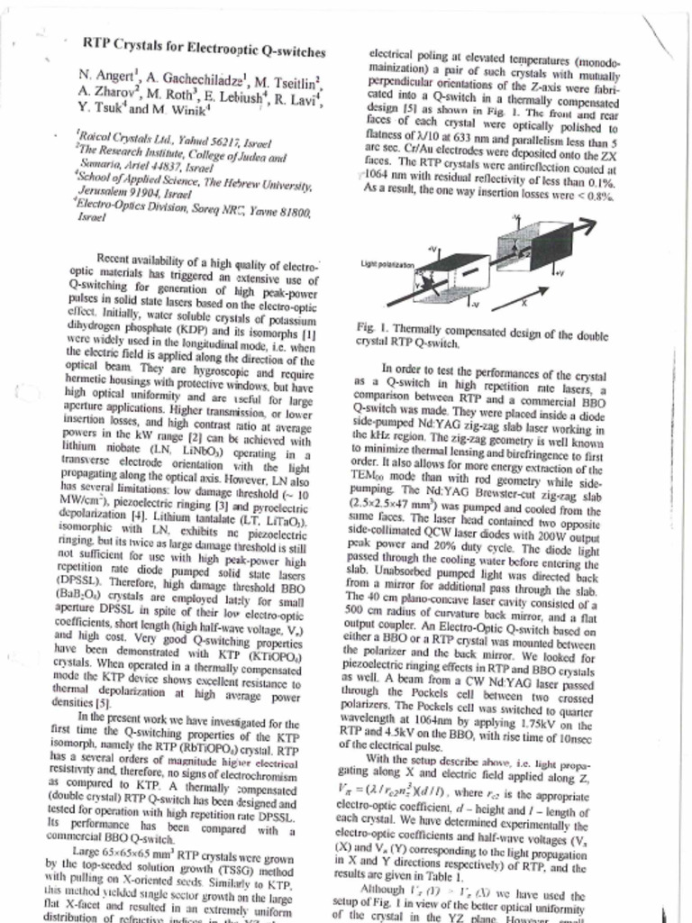 RTP Crystals in EO QSwitch1 1 | PDF