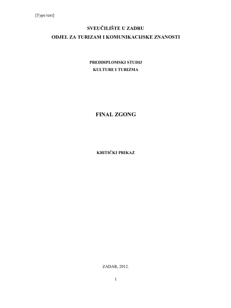 Kriticki Prikaz | PDF