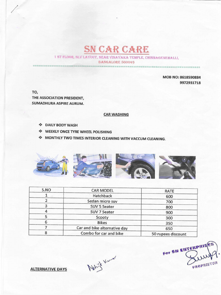 Car Wash Quotation SN PDF | PDF