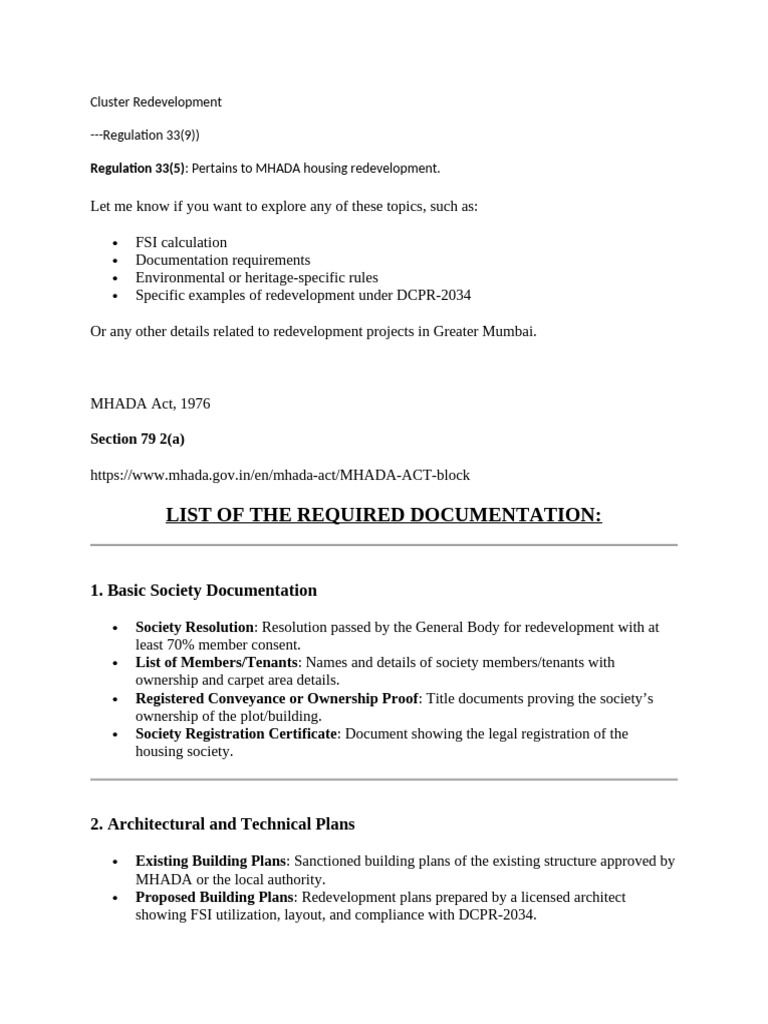 Cluster Redevelopment | PDF | Environmental Impact Assessment | Architect