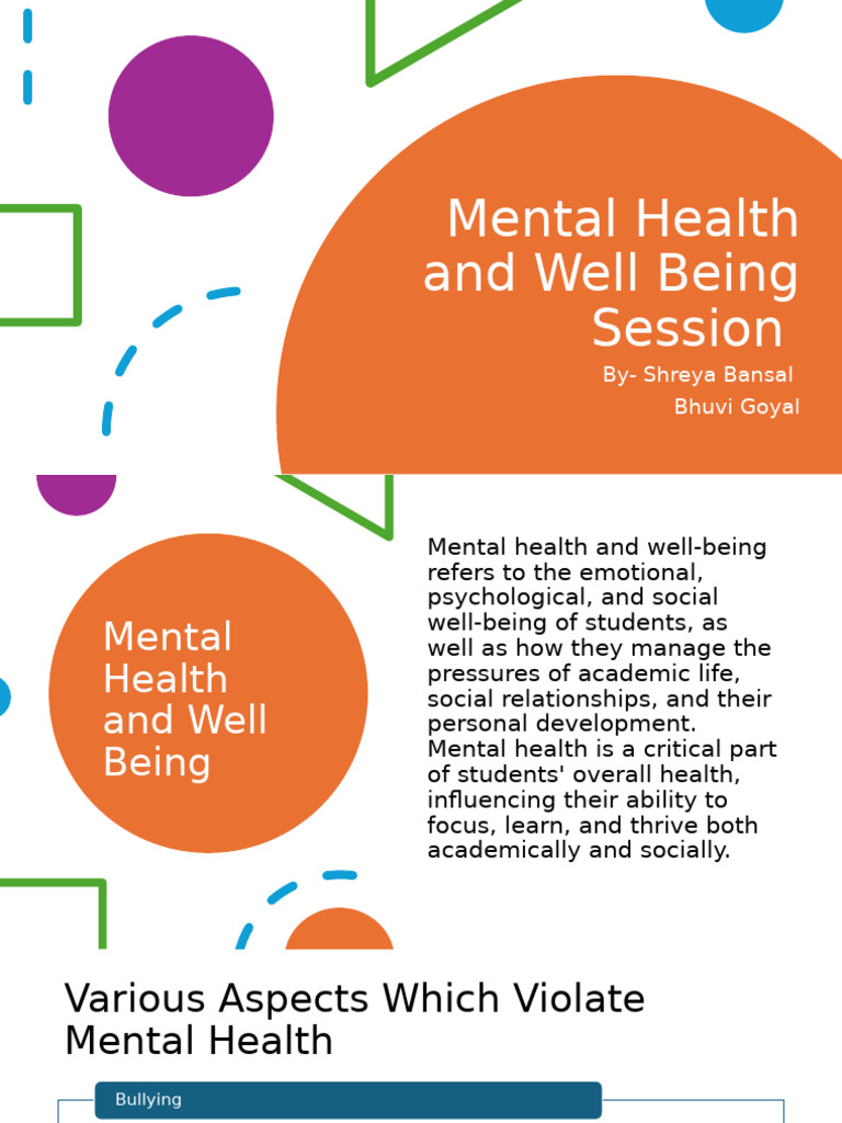 Mental Health and Well Being | PDF | Electronic Cigarette | Body Image